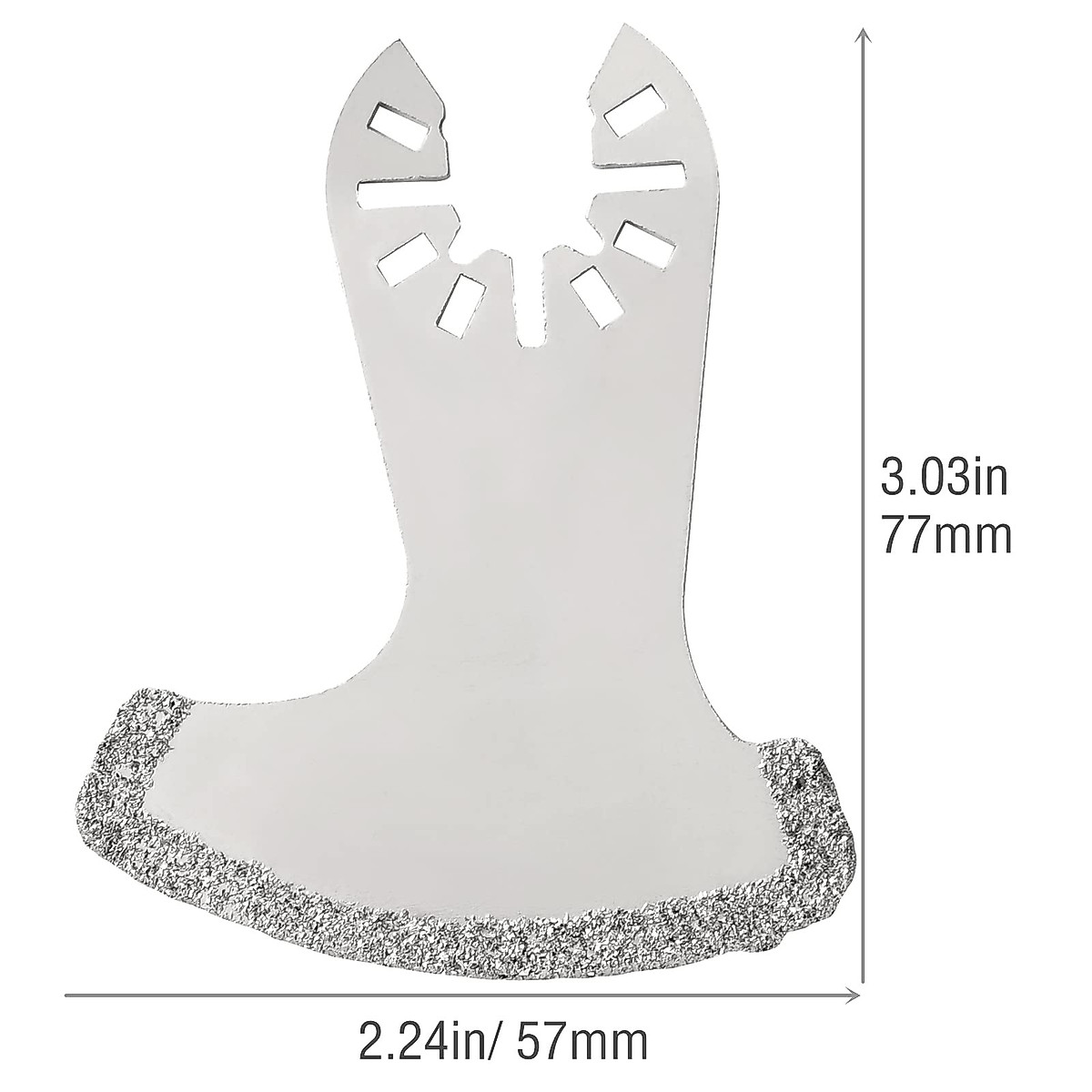 Ettonsun 5 Pcs Diamond Oscillating Tool Blades, Segment Swing Multitool Mortar Cutting Saw Blades for Grit Grout Removal & Soft Tile Cut