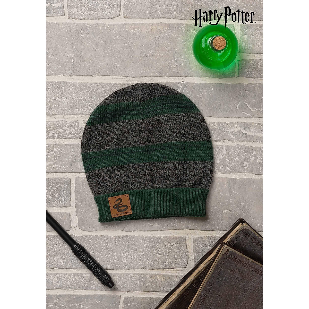 elope Harry Potter Slytherin House Heathered Knit Beanie Standard