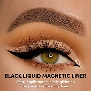 Glamnetic Magnetic Eyeliner - Black | Waterproof Liquid, All-Day Hold for Magnetic Eyelashes, Sweatproof, Paraben-Free - 7.5ml