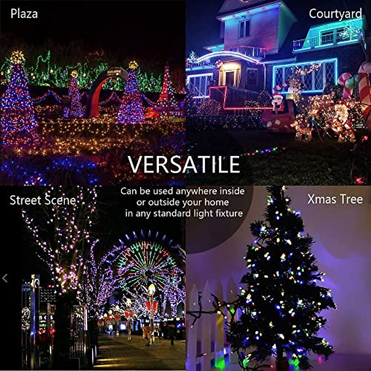 DOTOMP Solar Christmas String Lights, 72ft 200 LED 8 Modes Solar Powered Outdoor String Light Lighting Waterproof Fairy Lights for Xmas Tree Garden Homes Wedding Lawn Party Decor (2 Pack)