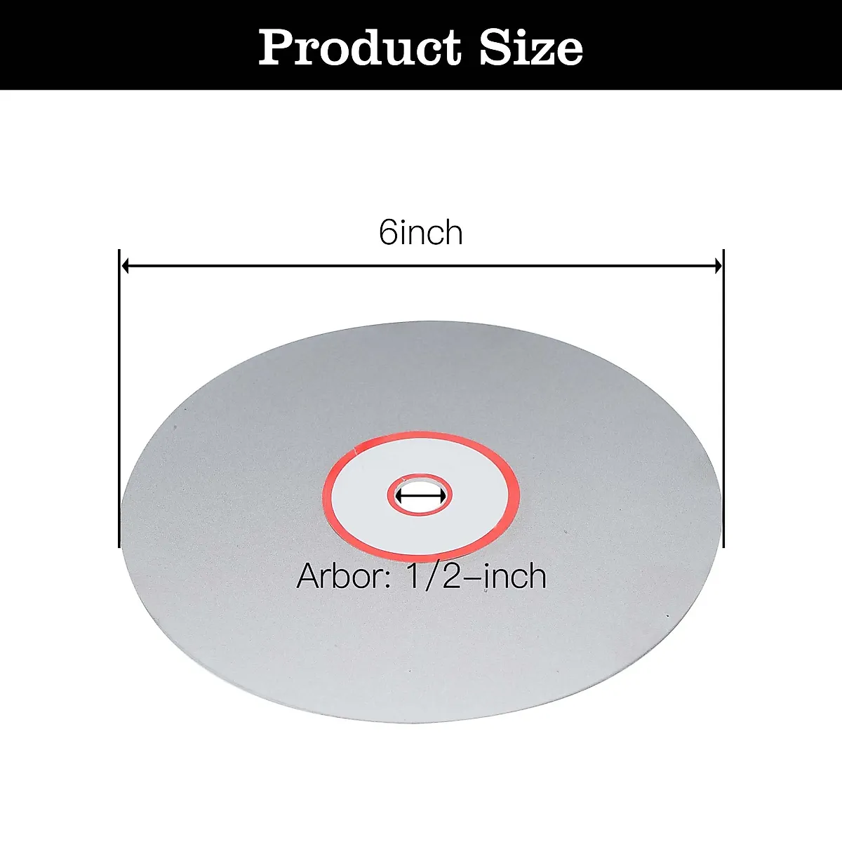 awliye 4Pcs Diamond Grinding Disc, 6" x 1/2" Arbor Grinder Disc Sanding Discs, Flat Lap Wheel Diamond Polishing Disc Set 80/400/800/1200 Grit Lapping Grinding Tools for Gemstone Glass Rock Ceramics