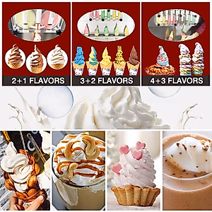 Kolice Commercial ETL 3 flavors soft ice cream machine,yogurt soft serve ice cream machine,ice cream machine-2+1 mixed flavors, full transparent dispenser,upper tanks refrigerated