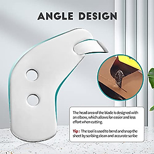 LitKiwi Carbide Scoring Cutter Knife & 2PCS Blades,for Fiberboard Laminate Vinyl Flooring Cutting,& Linoleum,Plexiglass,Acrylic,Plastic,Styrene and Soft Tile Sheets Scoring Cutting