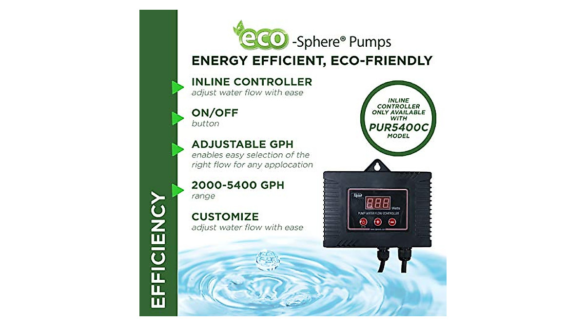 Alpine Eco-Sphere 5400GPH Pond Pump with Energy Saving Design