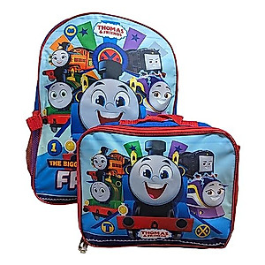 Ruz Thomas Train and Friends 16 Inch Backpack with Detachable Lunch Box