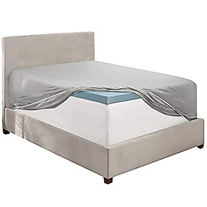 Nestl Extra Deep Pocket King Fitted Sheet, Light Grey Fitted Sheet King Size, 1800 Microfiber King Fitted Sheet Only, Soft King Bed Fitted Sheet Fits up to 24 Inch Mattress - King Size Fitted Sheets