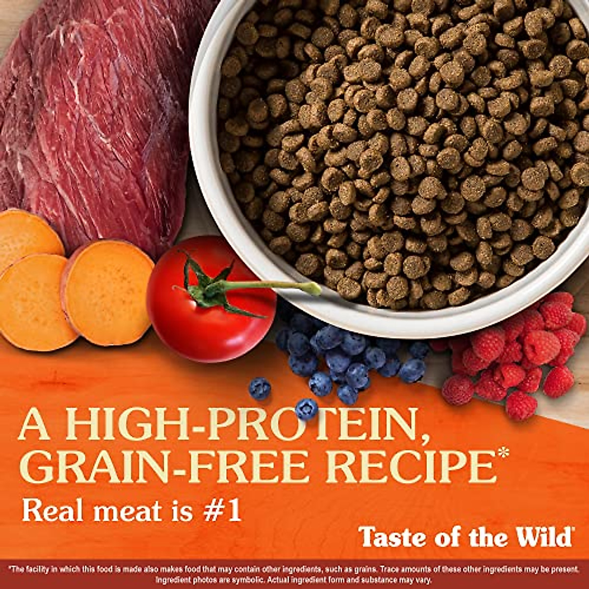 Taste of the Wild High Prairie Canine Grain-Free Recipe with Roasted Bison and Venison Dry Dog Food for Puppies, Made with High Protein from Real Meat and Guaranteed Nutrients and Probiotics 14lb