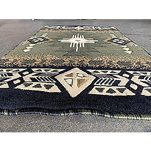 YHSF South West Native American Area Rug C318 (Sage Green, 2 Feet x 3 Feet 4 Inches)