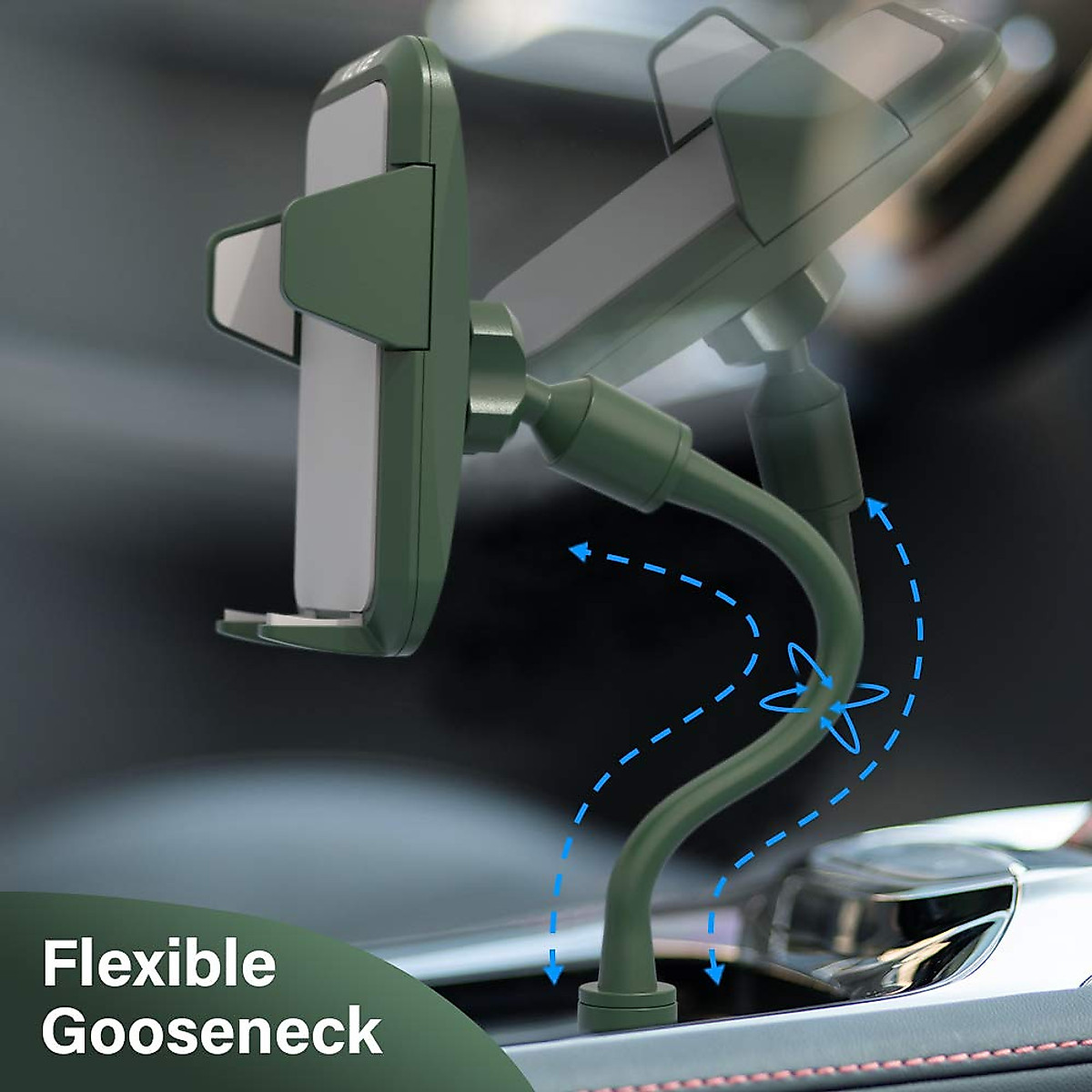 KLKE Car Phone Holder, Universal 360 Rotatable Cup Holder for iPhone, Samsung, LG, Compatible with 4.7-6.4 Inch Screens