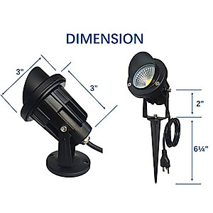 LED Outdoor Spotlight Flag Light 120V 10W Waterproof Spot Lights for Yard Flagpole House Tree Plug in Christmas Landscape Lighting (10W, Warmwhite)