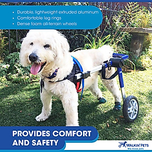 Walkin' Wheels Dog Wheelchair - for Medium Dogs 26-49 lbs - Veterinarian Approved - Dog Wheelchair for Back Legs