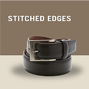 Perry Ellis Leather Men's Belt (Sizes 30-54 Inches Big & Tall), Timothy Cognac, 34