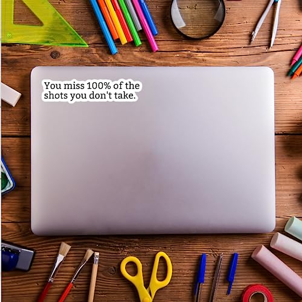 5" Michael Scott Office Quote Wayne Gretzky funny office quote text Inspirational Laminated Sticker for laptops kindle pc tablet tumbler mug and more great gift