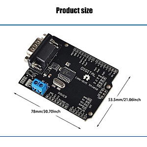 KOOBOOK 2Pcs MCP2515 CAN Bus Shield Controller Expansion Board Development Board SPI Interface Communication Speed High for Arduino