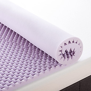 Best Price Mattress 1.5 Inch Egg Crate Memory Foam, Soothing Lavender Infusion, Twin Mattress Topper (ECMF-LV1.5T)