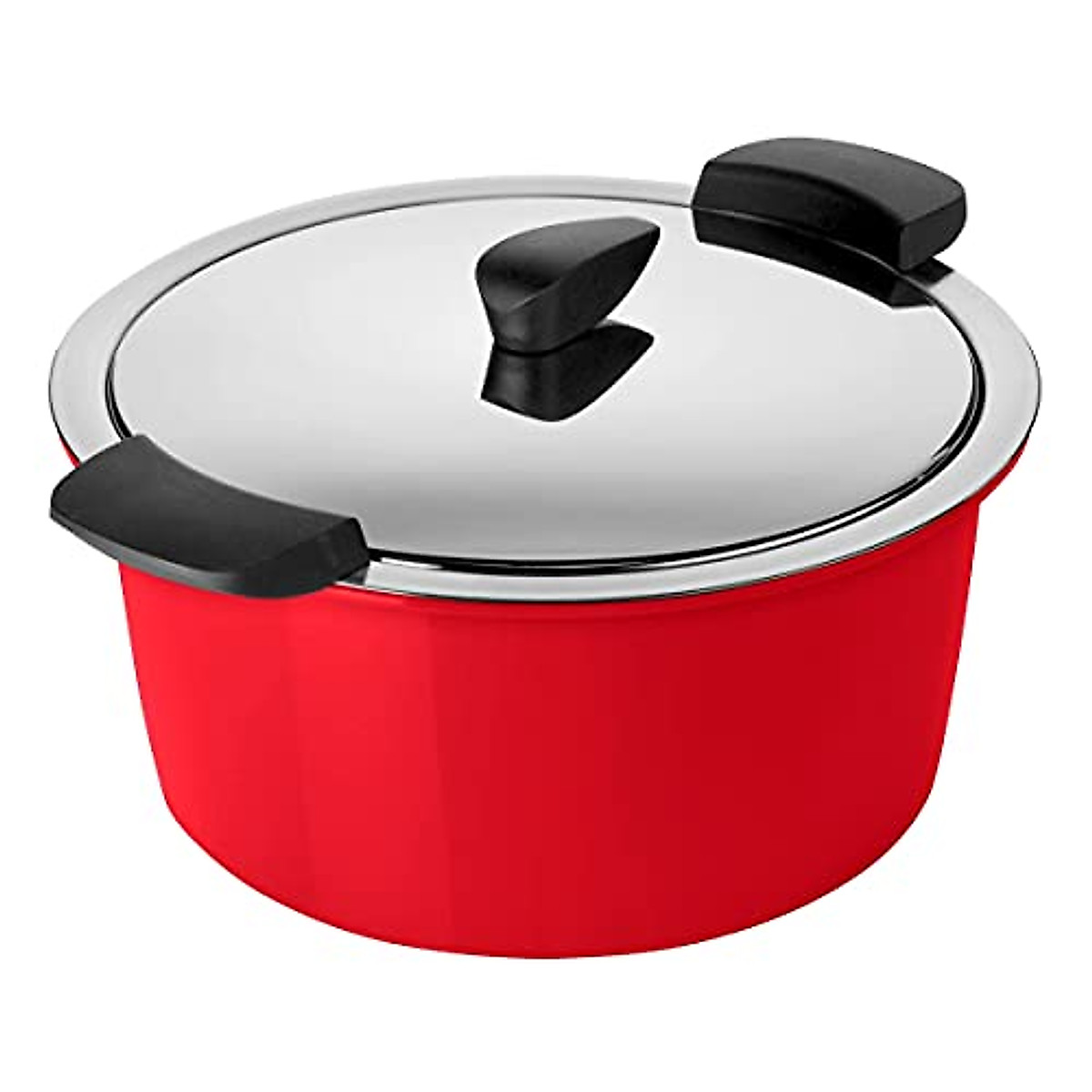 KUHN RIKON Hotpan Serving Casserole Pot, 1 Litre/14 cm, Red