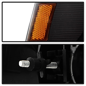 ACANII - For [4PC] Black 1993-1997 Ford Ranger Headlights Corner Turn Signal Lamps Driver + Passenger Side