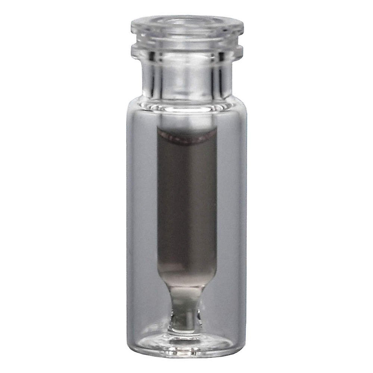 JG Finneran Interlocked 30211S-1232 Borosilicate Glass Limited Volume Snap Ring Crimp Top Vials, Clear, 300µL Capacity (Case of 100)