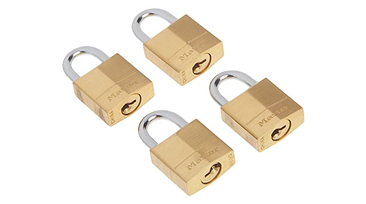 Master Lock Solid Brass Padlock Pack - Keyed Alike 3/4 in. Locking Security