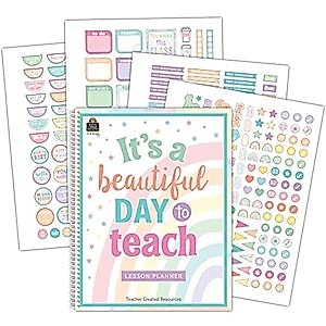 Teacher Created Resources Pastel Pop Lesson Planner 8.5 inches X 11 inches
