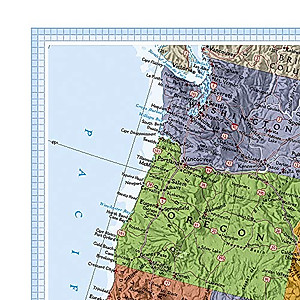 National Geographic United States Wall Map - Explorer - Laminated (32 x 20.25 in) (National Geographic Reference Map)