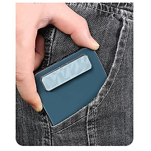 Foldable Cell Phones Kickstand 360°Rotation Multi-Angle Horizontal Vertical Invisible Mini Folding Desk Mount Holder for iPhone Smartphones (Light Blue)