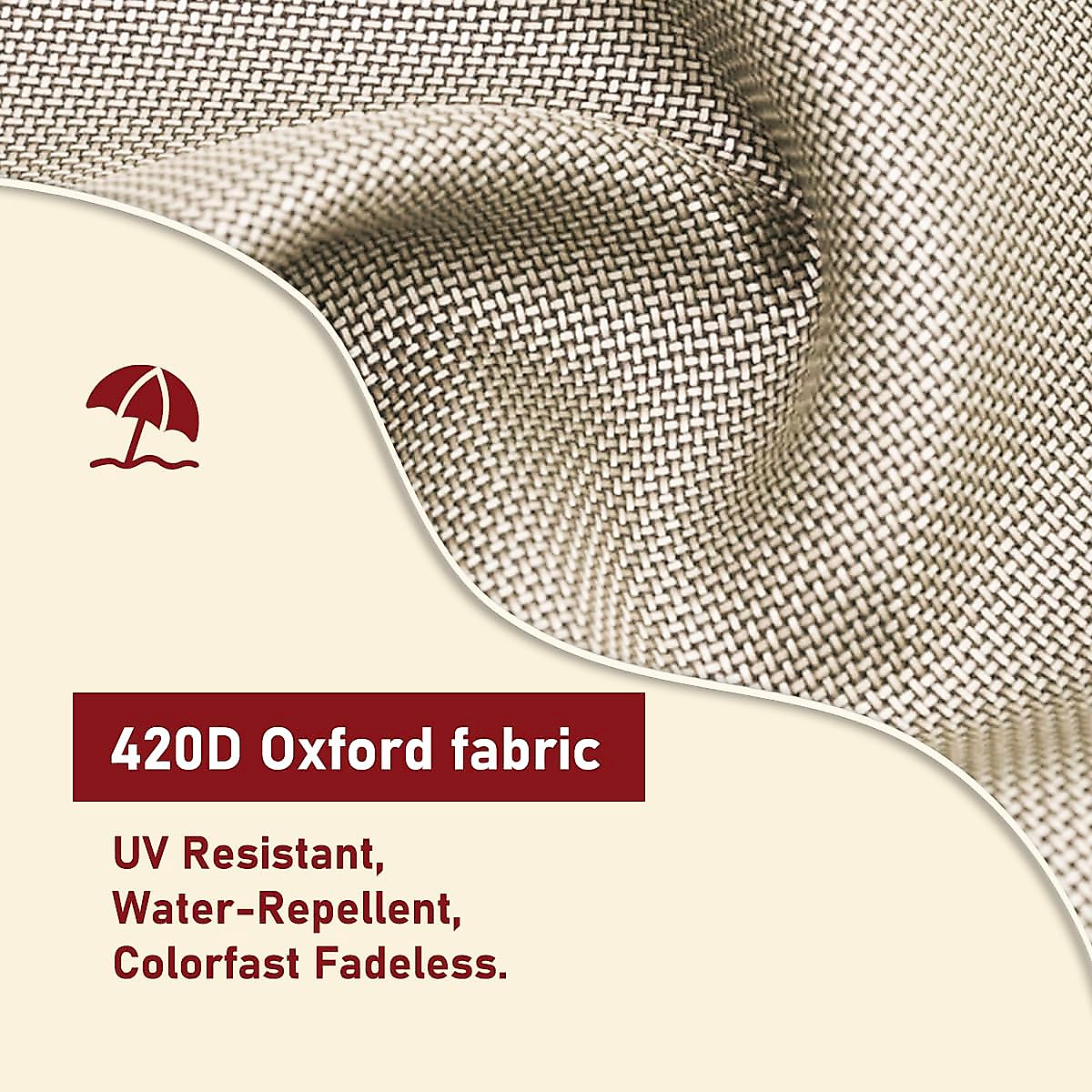 Vainlley Patio Umbrella Cover Waterproof Umbrella Cover with Rod Outdoor Offset Umbrella Cover for Cantilever Offset Umbrella 7-11 Feet