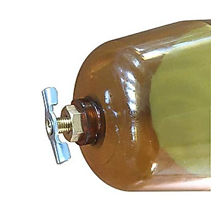 iFJF 496 Fuel Tank Filter Assembly Replacement for Gasoline and Diesel Water Separate 30 Micron Max 25gpm 150psi with Zinc 1" NPT Top Cap