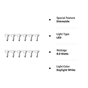 Philips LED Flicker-Free Frosted Dimmable BR30 Light Bulb - EyeComfort Technology - 650 Lumen - Daylight (5000K) - 9W=65W - E26 Base - Basic LED Old Version - Indoor - 12-Pack
