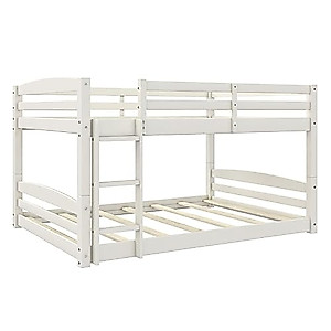 DHP Phoenix Full-Over-Full Floor Bunk Bed, White