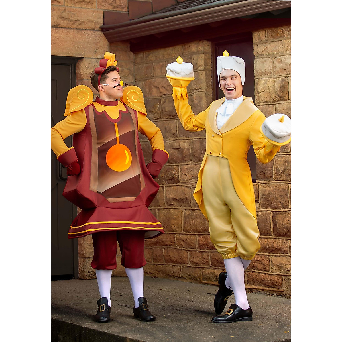 Fun Costumes Disneys Beauty and the Beast Lumiere Costume for Men, Be Our Guest Candlestick Charmer Outfit Medium