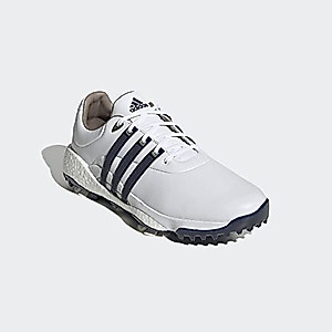 adidas Men's Tour360 22 Golf Shoes, Footwear White/Collegiate Navy/Silver Metallic, 8
