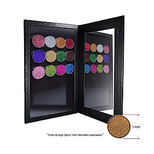 Allwon Magnetic Palette Empty Eyeshadow Makeup Palette with Shatterproof Mirror for Eyeshadow Lipstick Blush Powder (Black)