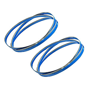 FOXBC 64-1/2" x 1/2" x 0.02" x 24 TPI Metal Bandsaw Blade Cutting for Harbor Freight, Wen 3970, Jet Band Saw - 2 Pack