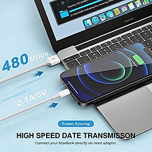 iPhone Charger, [Apple MFi Certified] Fast iPhone Charger 2PACK 6FT Lightning Cable Cord Fast Charging Dual 2 Port Plug USB Wall Charger Compatible with iPhone 14 13 12 11 Pro Max XS XR X 8 Plus iPad