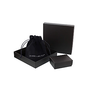 DIAMONBLISS Platinum Clad Sterling Silver 100-Facet 5-Stone Cubic Zirconia Band Ring (7)