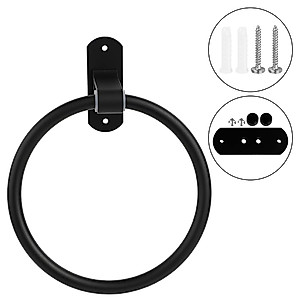 Treasures Towel Holder,Black Space Aluminum Wall Mounted Round Towel Ring Kitchen and Bathroom Hardware Pendant,Towel Hanger for Bathroom Organizer, Kitchen Storage