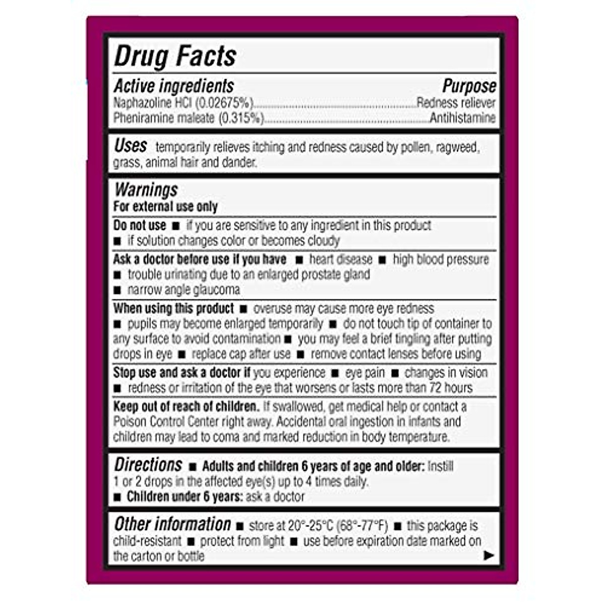 Allergy Eye Drops by Bausch & Lomb, for Itch & Redness Relief, 15 mL (Pack of 2), Packaging May Vary