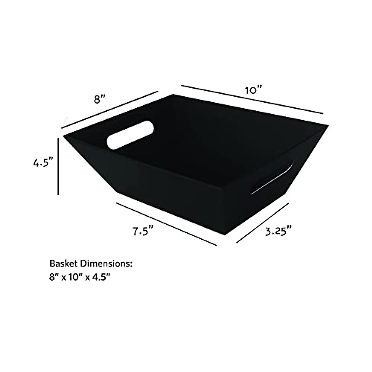 [5 Pk] Black Baskets for Gifts Empty| 8x10” Gift Basket Kit with Basket Bags, Black Pull Bows| Wine, DIY Basket Gift Set| Christmas, Easter, Halloween, Charity | Gift to Impress-Upper Midland Products