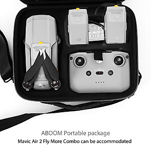 ABOOM Travel Case for DJI Mavic Air 2, Ultra Sturdy and Durable, Fit for Batteries - Battery Charger - Remote Controller and Other Accessories