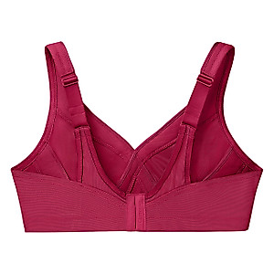 Glamorise Full Figure Plus Size MagicLift Seamless Sports Bra Wirefree #1006 Ruby Red
