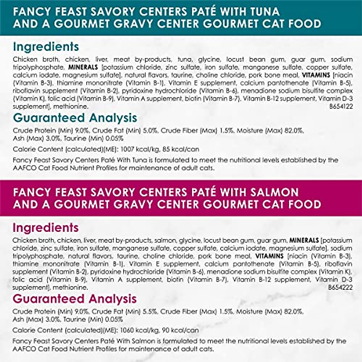 Purina Fancy Feast Pate Wet Cat Food Variety Pack, Savory Centers Pate With a Gravy Center - (2 Packs of 12) 3 oz. Pull-Top Cans