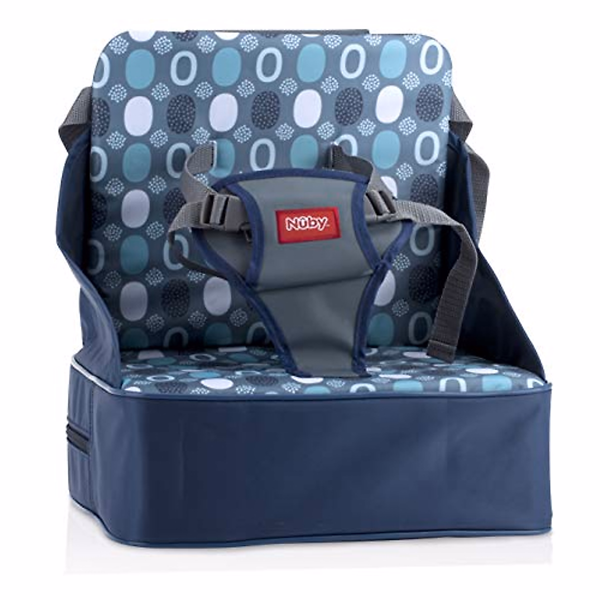 Nuby Easy Go Safety Lightweight High Chair Booster Seat, Great for Travel, Blue
