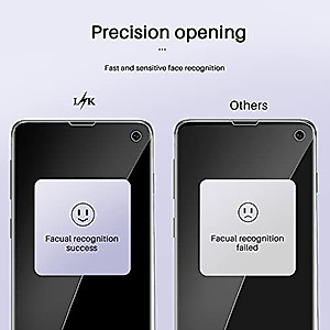 [2+2 Pack] LK Compatible for Samsung Galaxy S10 6.1inch, 2 Pack Flexible TPU Screen Protector and 2 Pack Camera Lens Protector [Ultrasonic Fingerprint Support] HD Clear Easy Installation