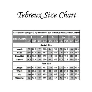 Tebreux Men's Tracksuits 2 Piece Outfit Jogging Suits Set Casual Long Sleeve Sports Sweatsuits Black 2XL