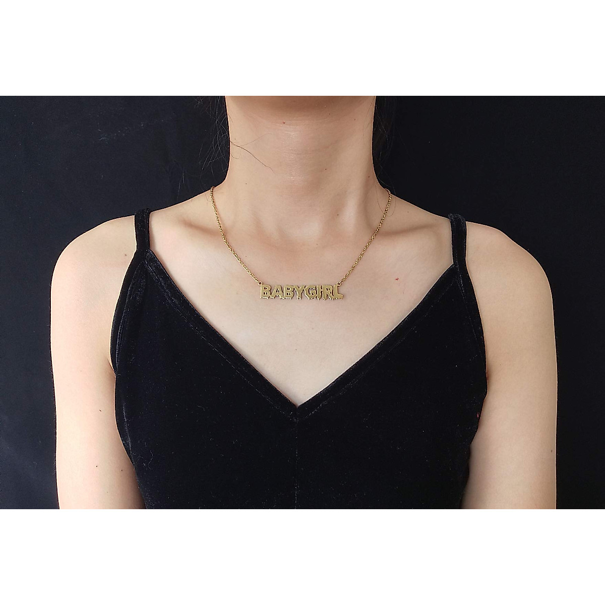 GR859C Halloween Personalized Necklace Name Plate Necklace Gifts for Her Christmas Cobi