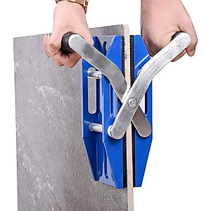 ZUOS Double Handed Stone Carrying Clamps Granite Panel Carriers Lifter Tools for Lifting Quartz Worktops Slabs Marble with Rubber-lined(2-PCS)