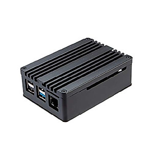 Akasa Pi-4 | Raspberry Pi 4 Case | Fanless Pi Case | Aluminium | Concealed SD Card Slot | Compatible with Raspberry Pi 4 Model B | Black | A-RA08-M1B
