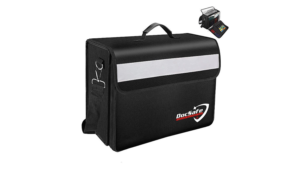 DocSafe Fireproof Document Bag with Multiple Pockets – Water & Fire ...