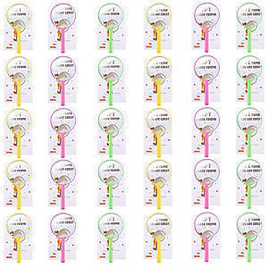 FiGoal 30 Pack Valentines Cards with 30 Colorful Magnifying Glasses in 3 Colors Plus Goodie Bag for Greeting Cards School Classroom Prizes Valentines Party Favors